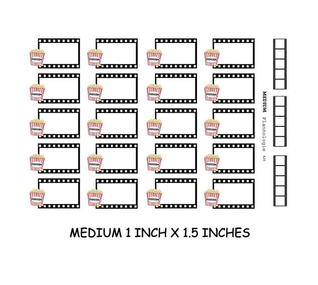 Movie Time Planner Stickers - Etsy