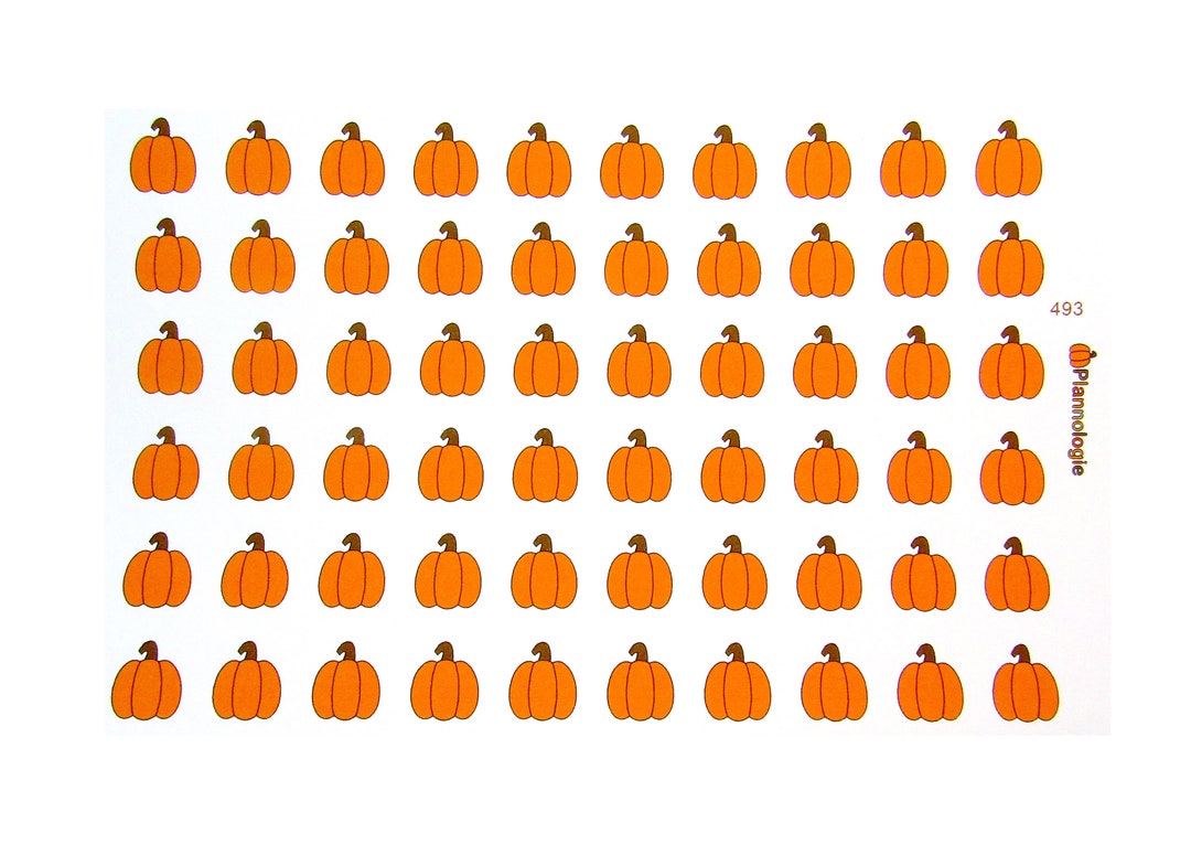 Fall Pumpkin Stickers, Planner Stickers, Autumn, October, November ...