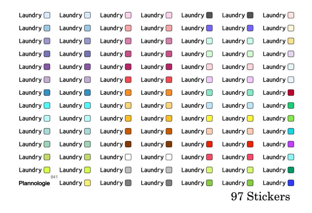 Laundry Checkbox Planner Stickers - Etsy