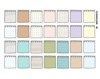 12 Sticky Note Planner Stickers Notepad Planner Stickers - Etsy