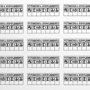 Weekly Vitamin & Supplement Tracker, Planner Stickers Habit Tracker ...