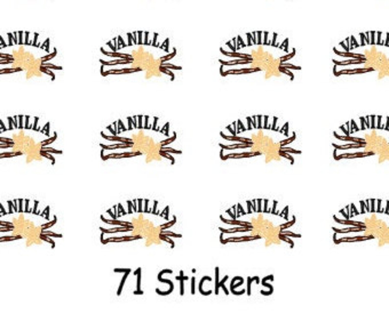 Mini Vanilla Stickers Planner Stickers Vanilla Bean - Etsy
