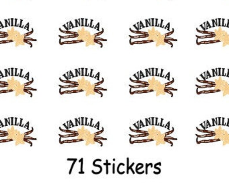 Mini Vanilla Stickers Planner Stickers Vanilla Bean - Etsy