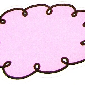 Pink & Purple Doodle Cloud Planner Stickers, Calendar Stickers, Cloud ...