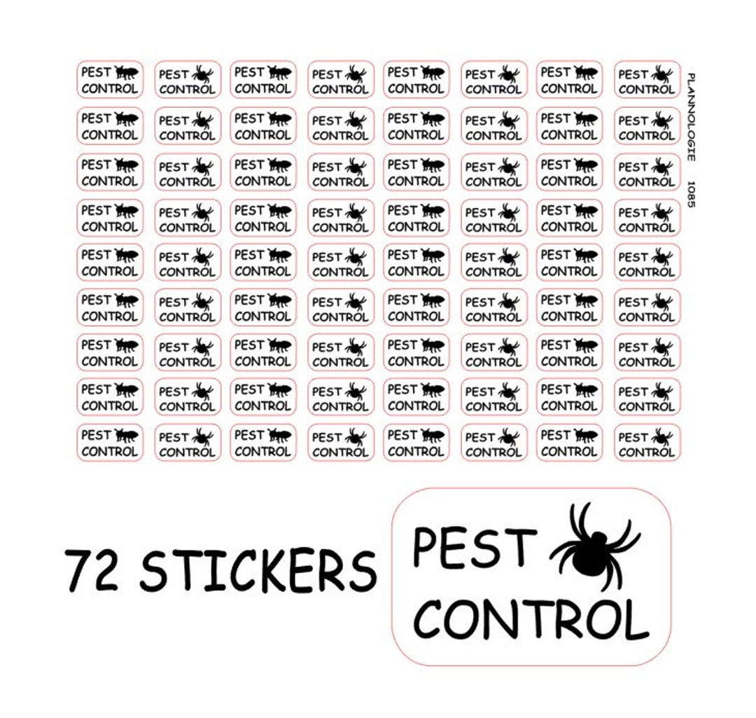 Pest Control Reminder Stickers, Planner Stickers, Bug Stickers - Etsy