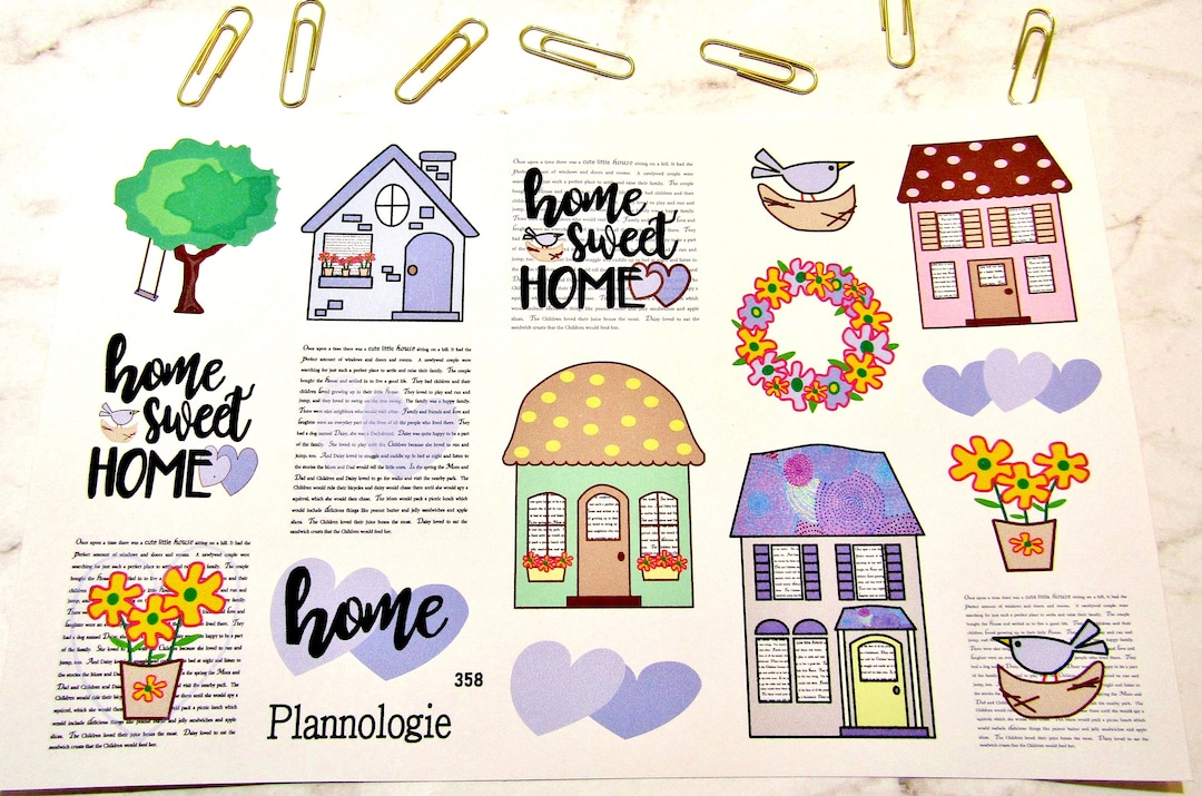 Home Sweet Home Planner Stickers - Etsy