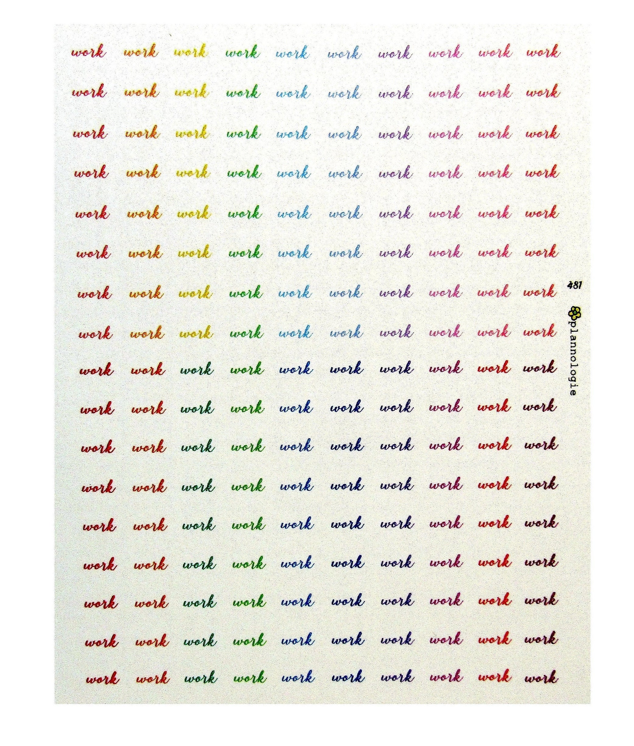 Work Stickers Planner Stickers Script Stickers Fits Erin - Etsy