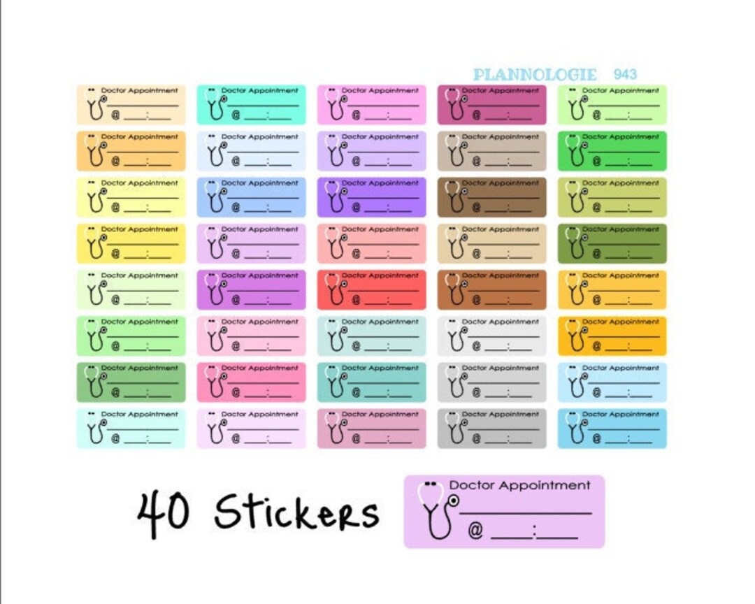 DOCTOR Appointment Planner Stickers - Etsy