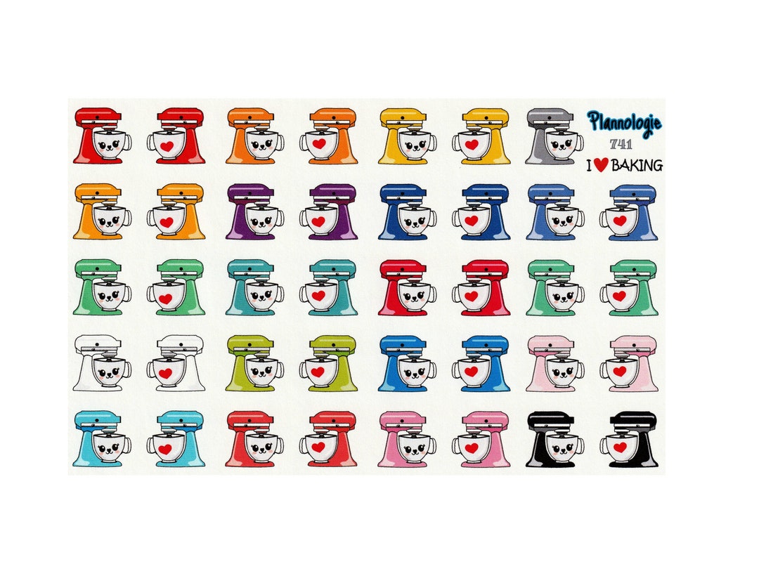 Stand Mixer Planner Stickers - Kitchen Mixer Baking Planner Stickers - Etsy