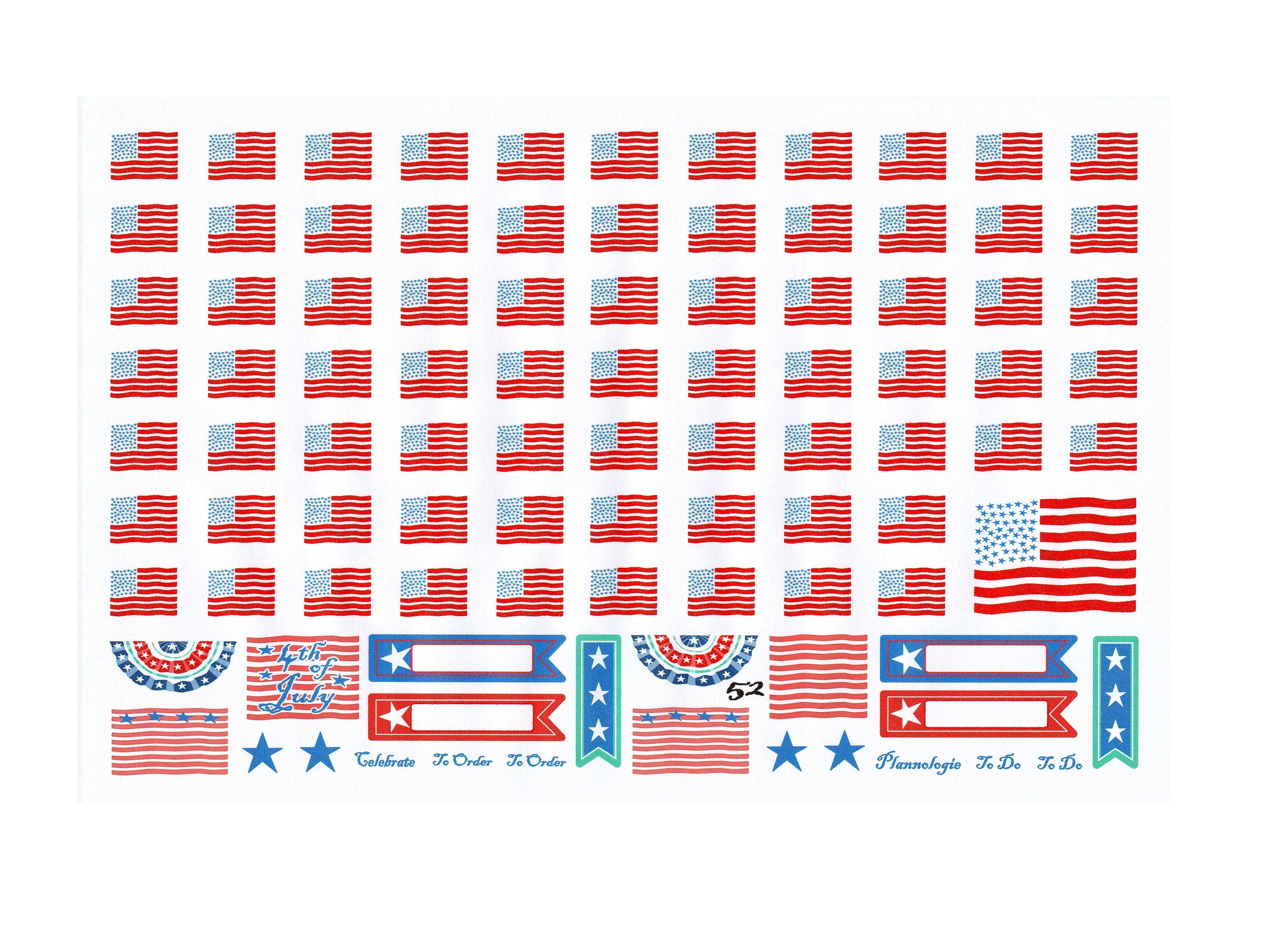 American Flag Stickers Planner Stickers Journal Stickers - Etsy