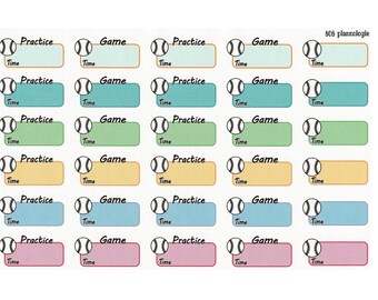 Baseball Practice Stickers - Etsy