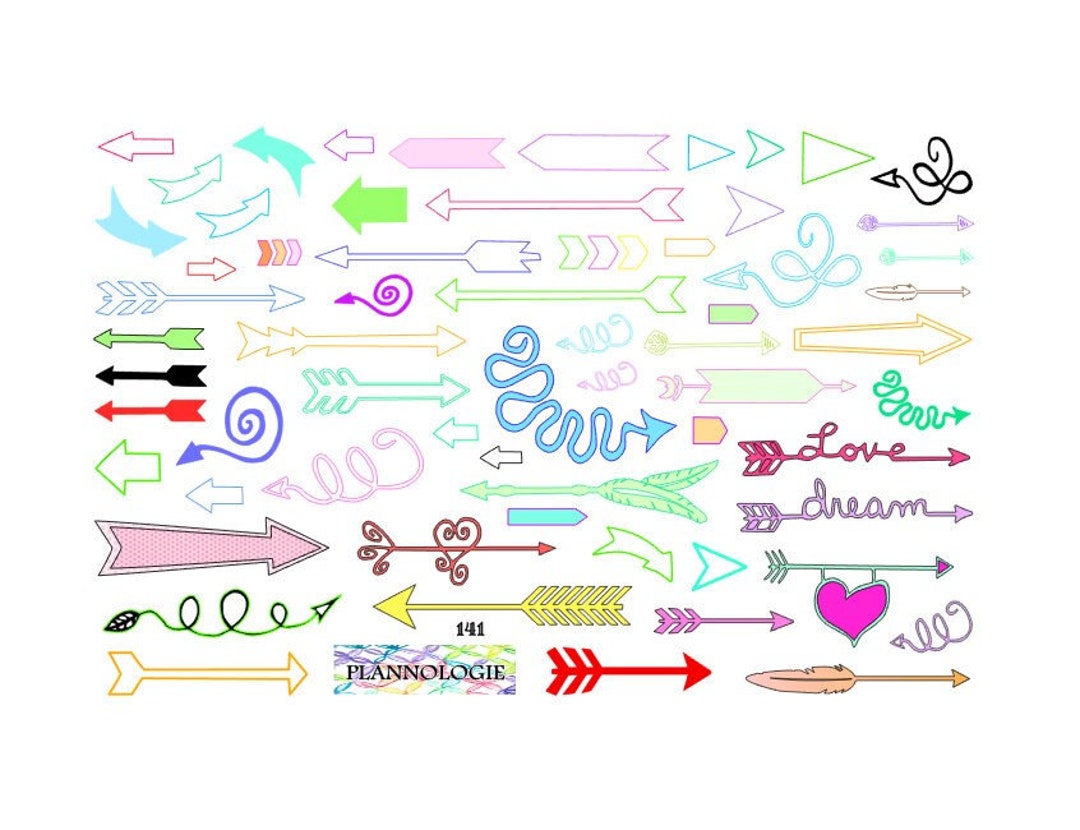 Arrow Planner Stickers - Flag Stickers - Etsy