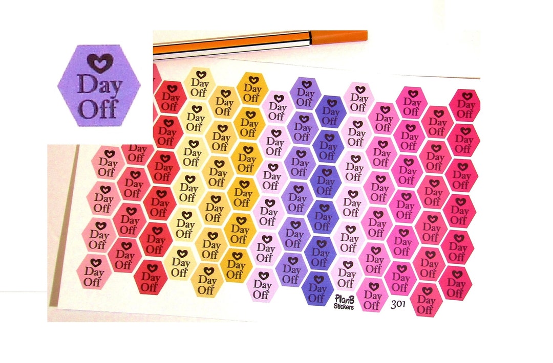Day off Stickers Planner Stickers - Weekend - Vacation - Etsy