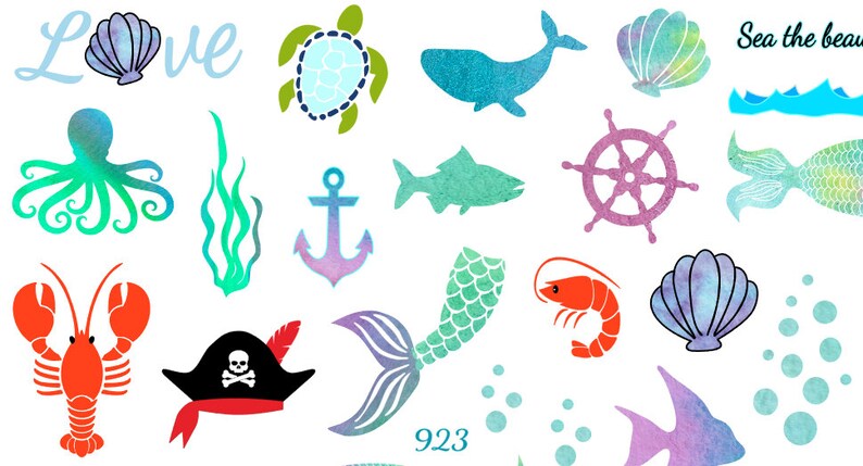 Under the Sea Stickers Sea Life Planer Stickers - Etsy