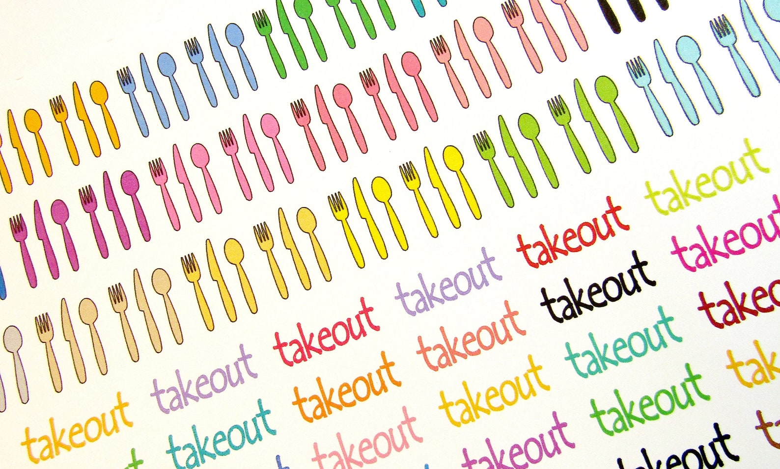 Takeout Planner Stickers Meal Planner Stickers Perfect for - Etsy