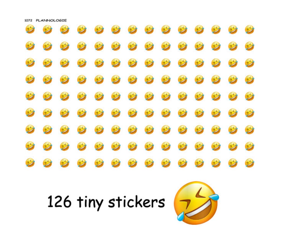 Tiny LMAO Emoji Stickers for Planners - Etsy