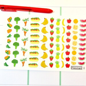 Mini Fruits and Veggies Planner Stickers - Etsy