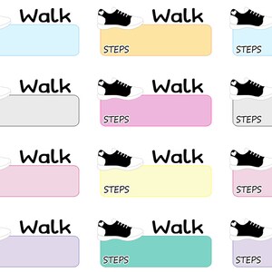 Walk Stickers Planner Stickers Steps Tracker Fits Erin Condren, A5 and ...