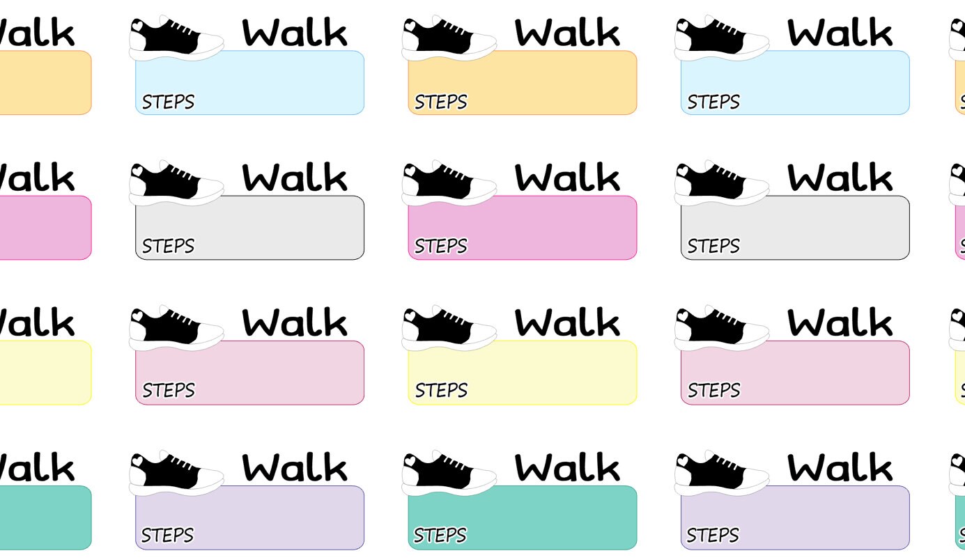Walk Stickers Planner Stickers Steps Tracker Fits Erin - Etsy