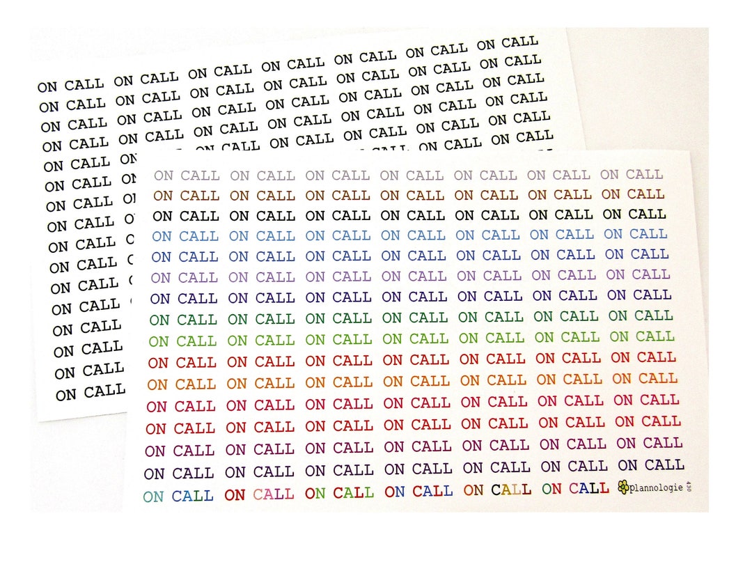 ON CALL Stickers on Call Planner Stickers Nurse Stickers Work Stickers ...