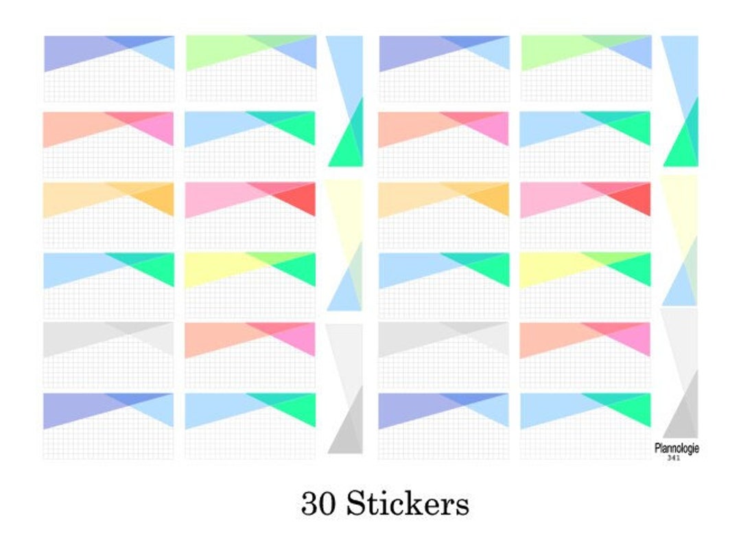 Triangle Trio Functional Planner Boxes - Planner Stickers - Etsy