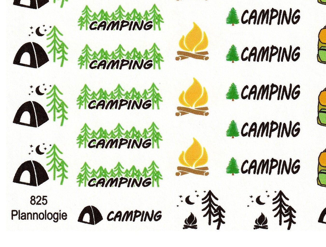 Camping Stickers Tent Stickers Let's Go Camping Camp - Etsy