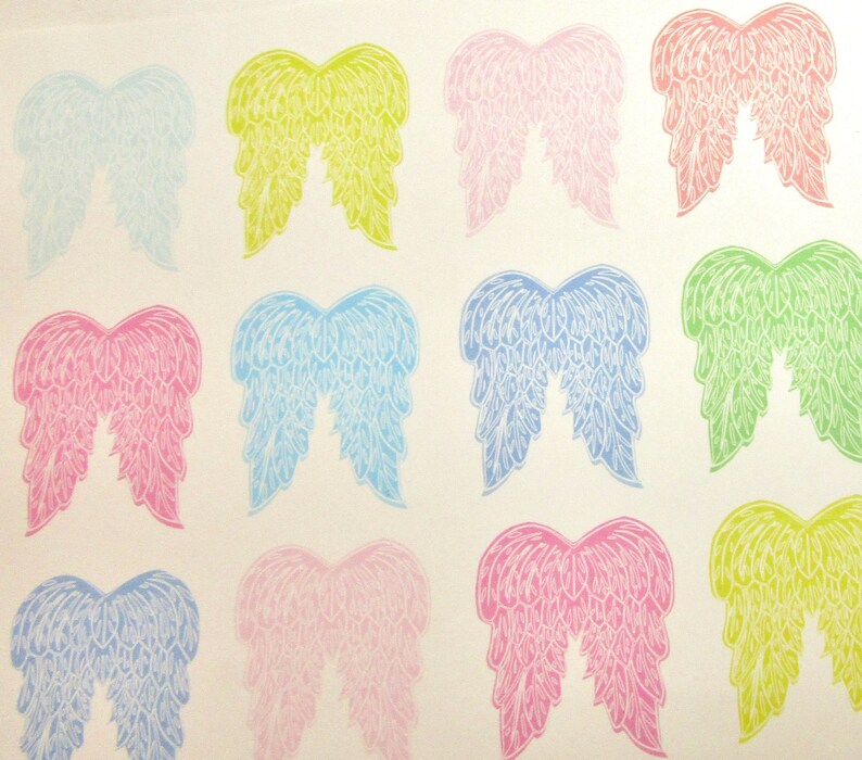 Angel Wings Stickers Planner Stickers BUJO Stickers Wing - Etsy