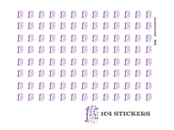 Lavender Flower Stickers Planner Stickers Lavender Icon - Etsy