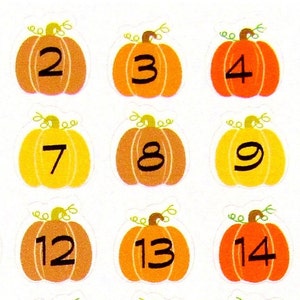 Pumpkin Date Covers Planner Stickers - Halloween Countdown - Pumpkin ...