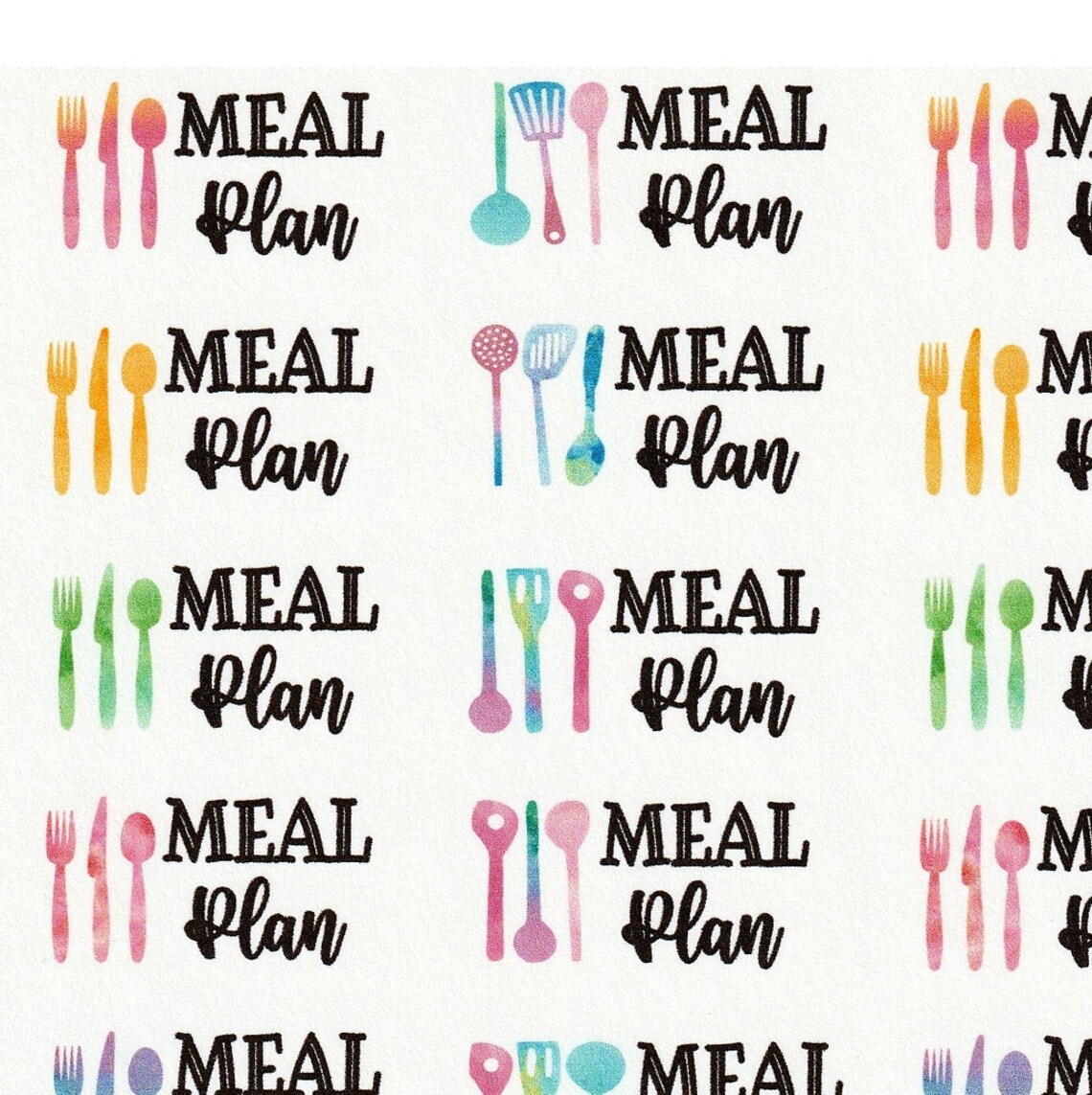 Meal Planning Stickers Meal Plan Planner Stickers | Etsy