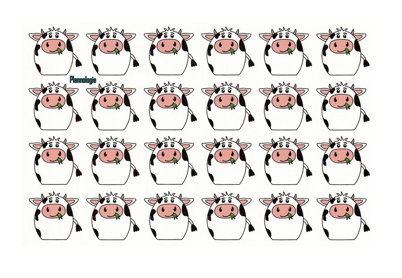 24 Cow Labels Farm Animal Functional Stickers Gift for - Etsy