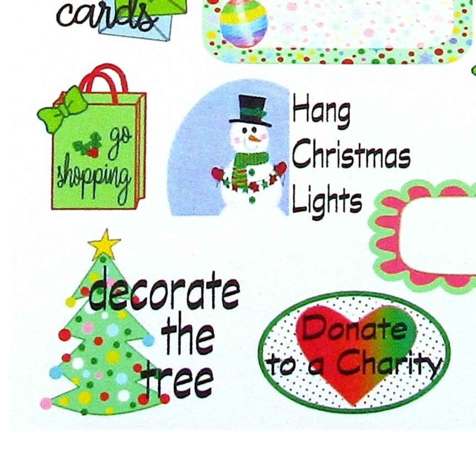 Christmas Checklist Planner Stickers - Etsy