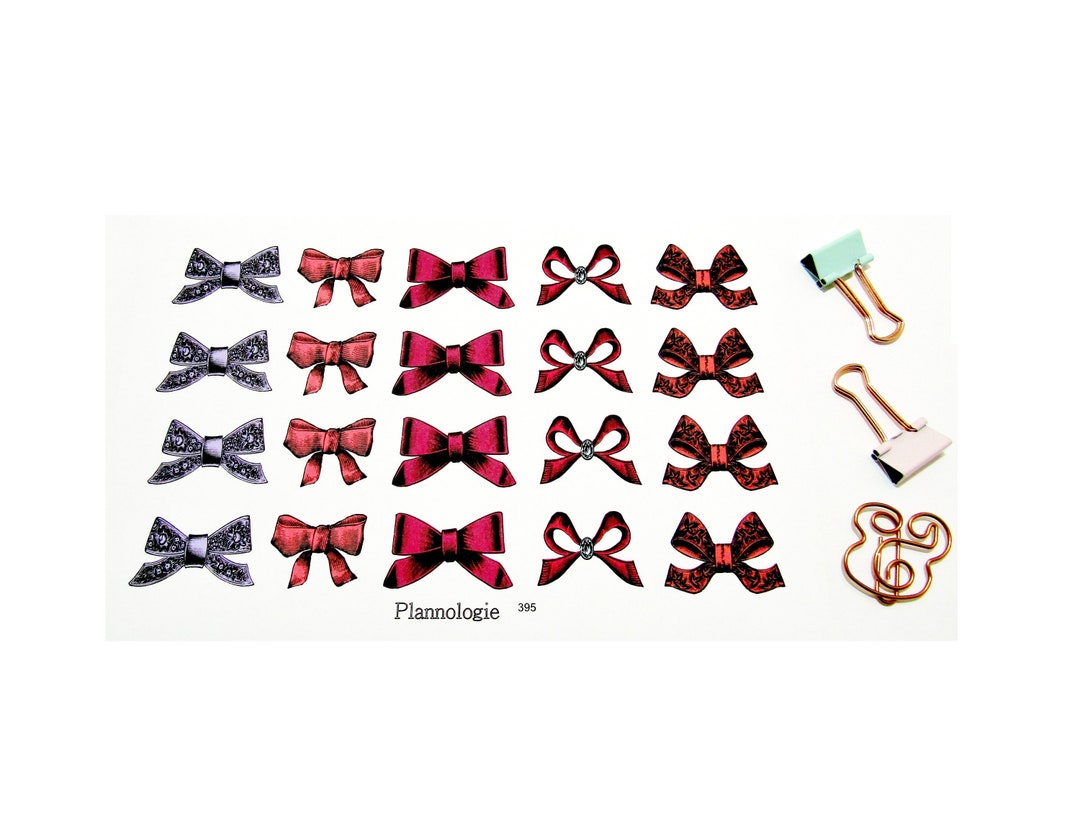 Bow Planner Stickers Ribbon Stickers Planner Stickers - Etsy