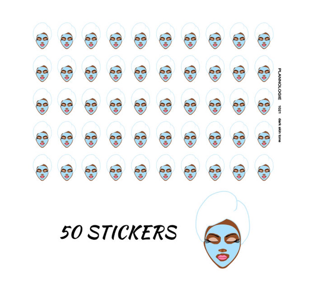 Face Mask Planner Stickers - Self Care - Spa Day - Facial - Skincare ...