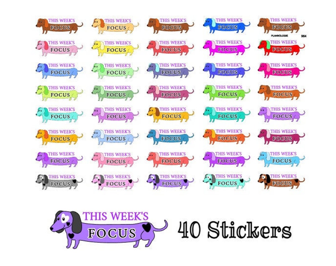 This Week's FOCUS Stickers for Journals, Planners, Agendas and ...