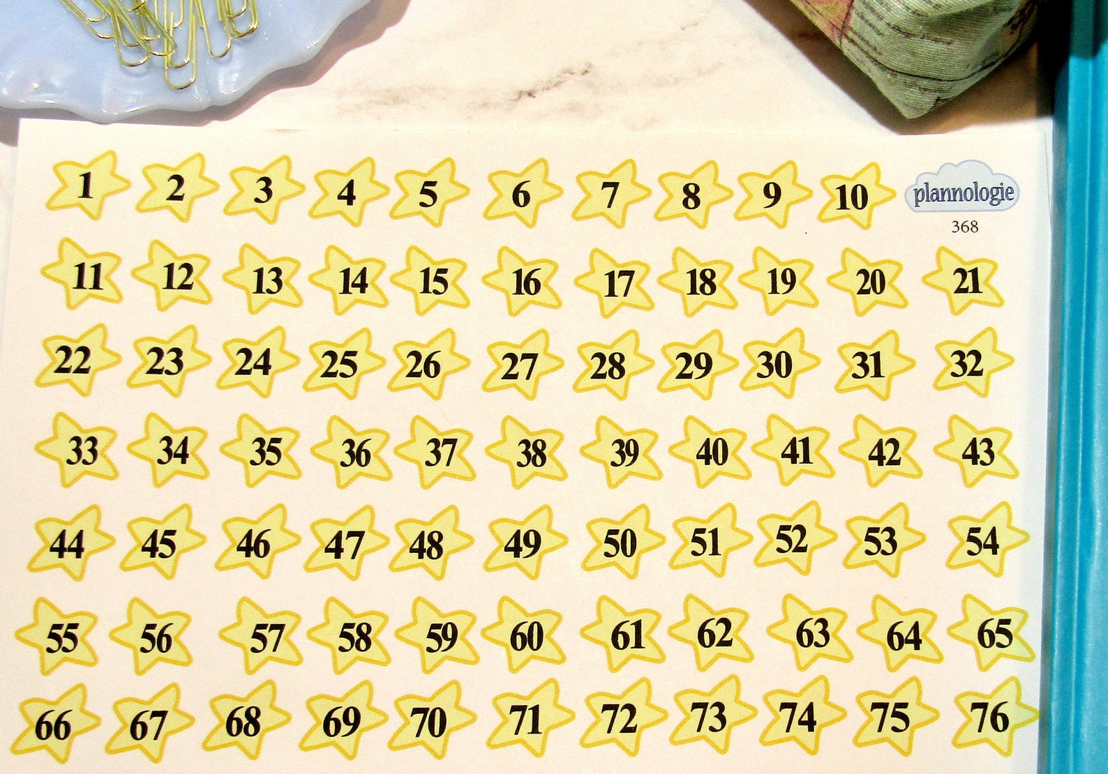 Bullet Journal Page Numbers BUJO Stickers Number Stickers - Etsy