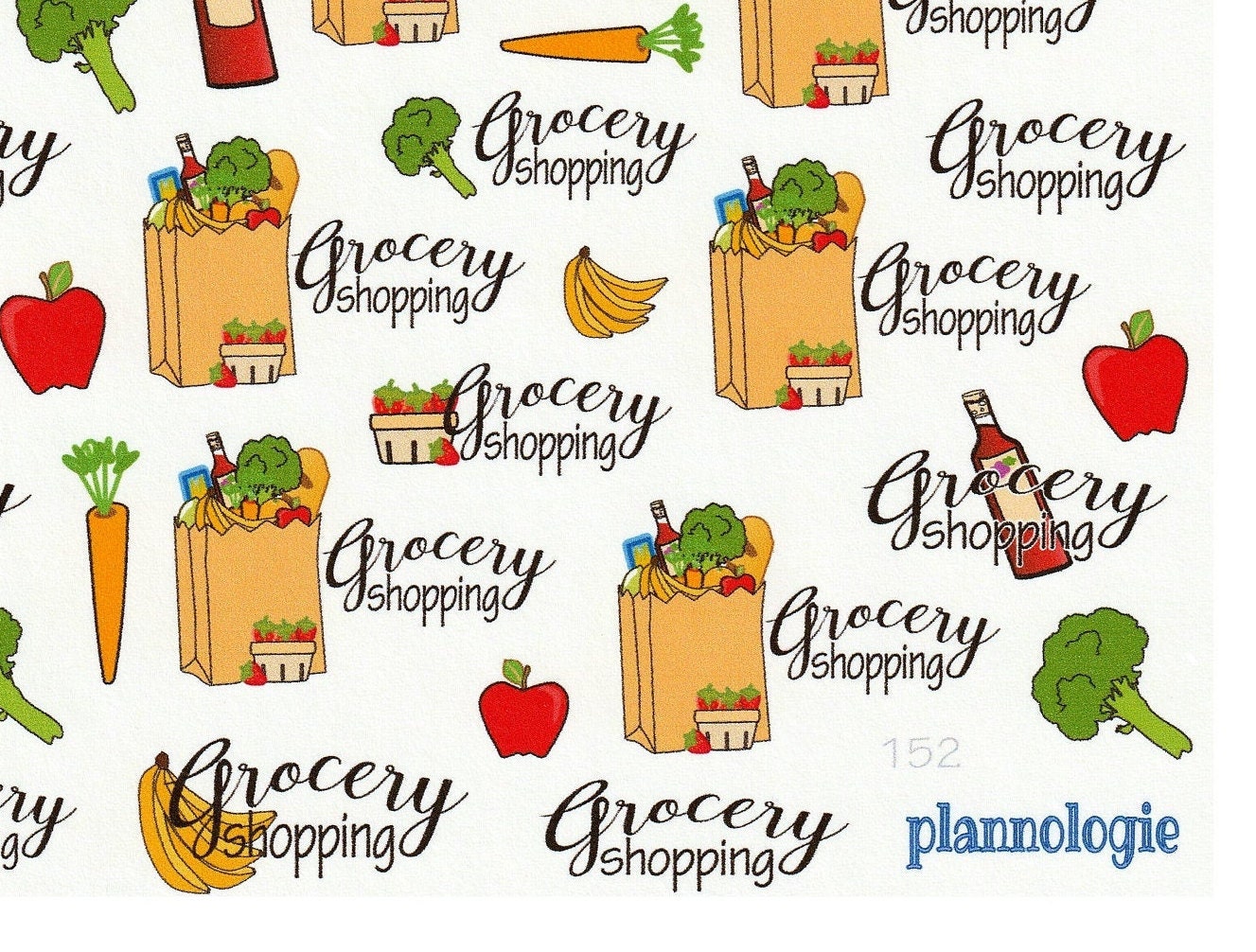 Grocery Shopping Planner Stickers - Etsy