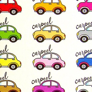 Carpool Planner Stickers, Car Pool, Drop Off, Pick Up, Kids, School ...