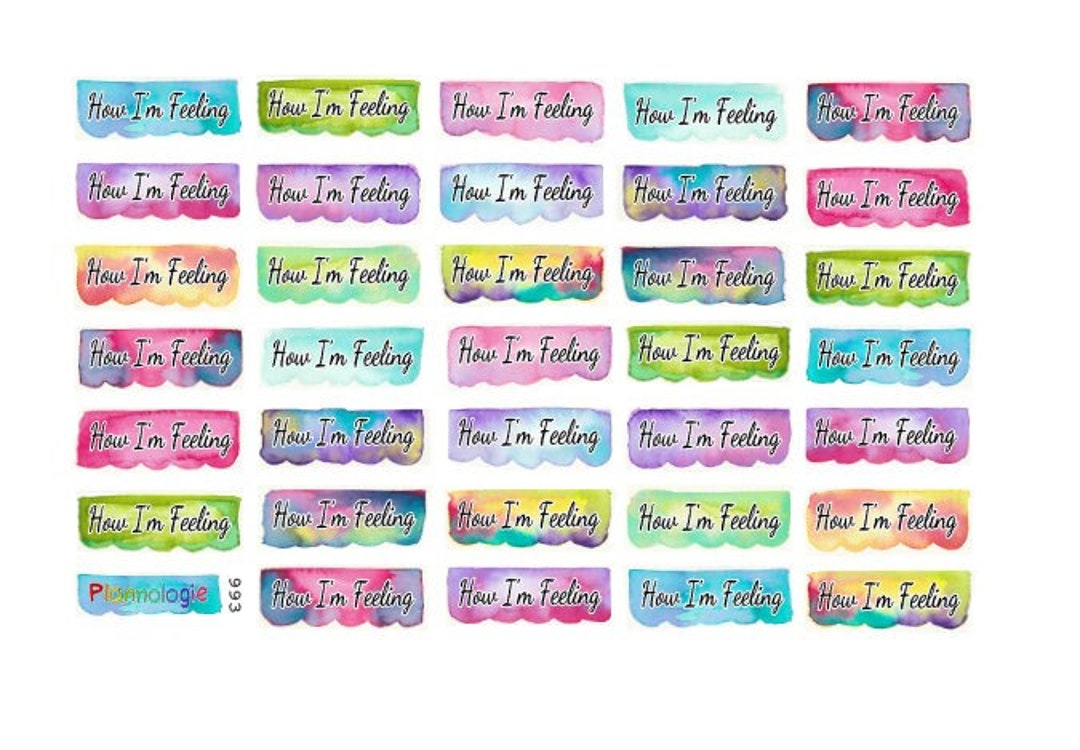 How I'm Feeling Stickers - Planner Stickers - Tracker Stickers ...