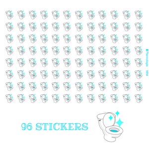 Toilet Icon Sticker Planner Stickers Cleaning Stickers - Etsy