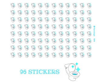 Scoop the Poop Sticker, Cat Litter Box Cleaning Reminder Planner ...