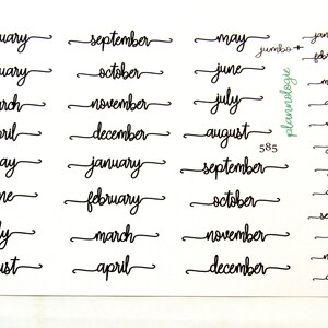 Months of the Year Planner Stickers - Monthly Planner Stickers - BUJO ...