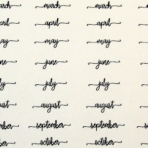 Months of the Year Planner Stickers - Monthly Planner Stickers - BUJO ...