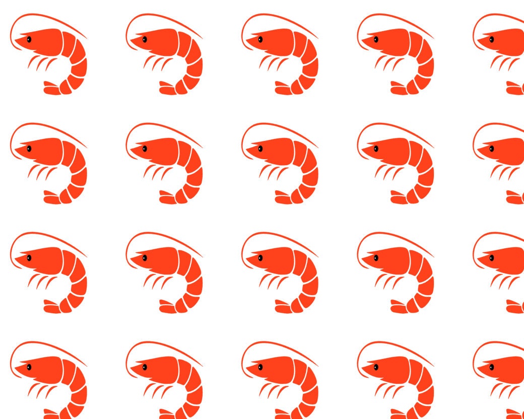 SHRIMP Stickers Shrimp Icon Seafood Icon Planner - Etsy