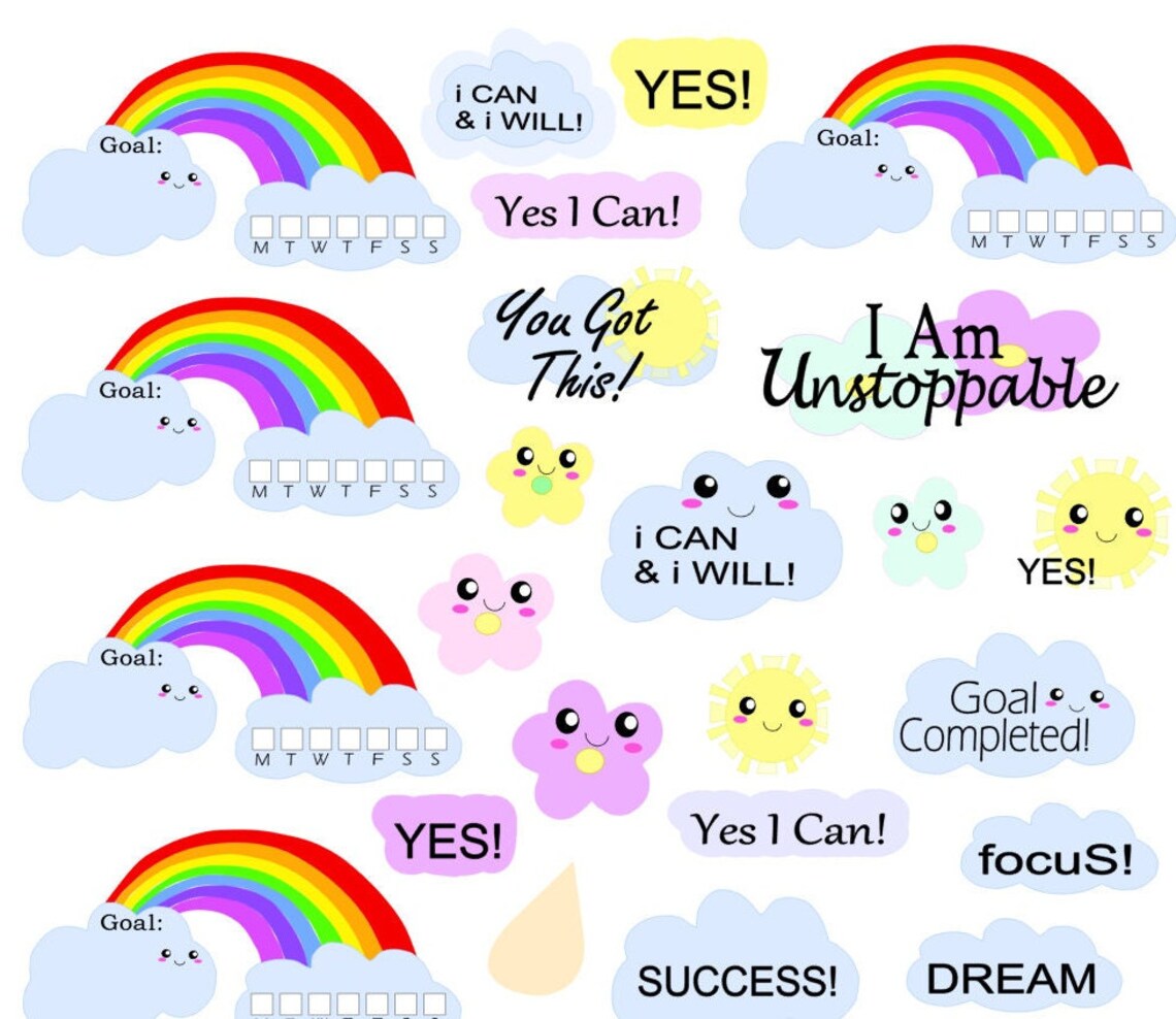 Weekly Habit Tracker Planner Sticker Kit Daily Log Chore - Etsy