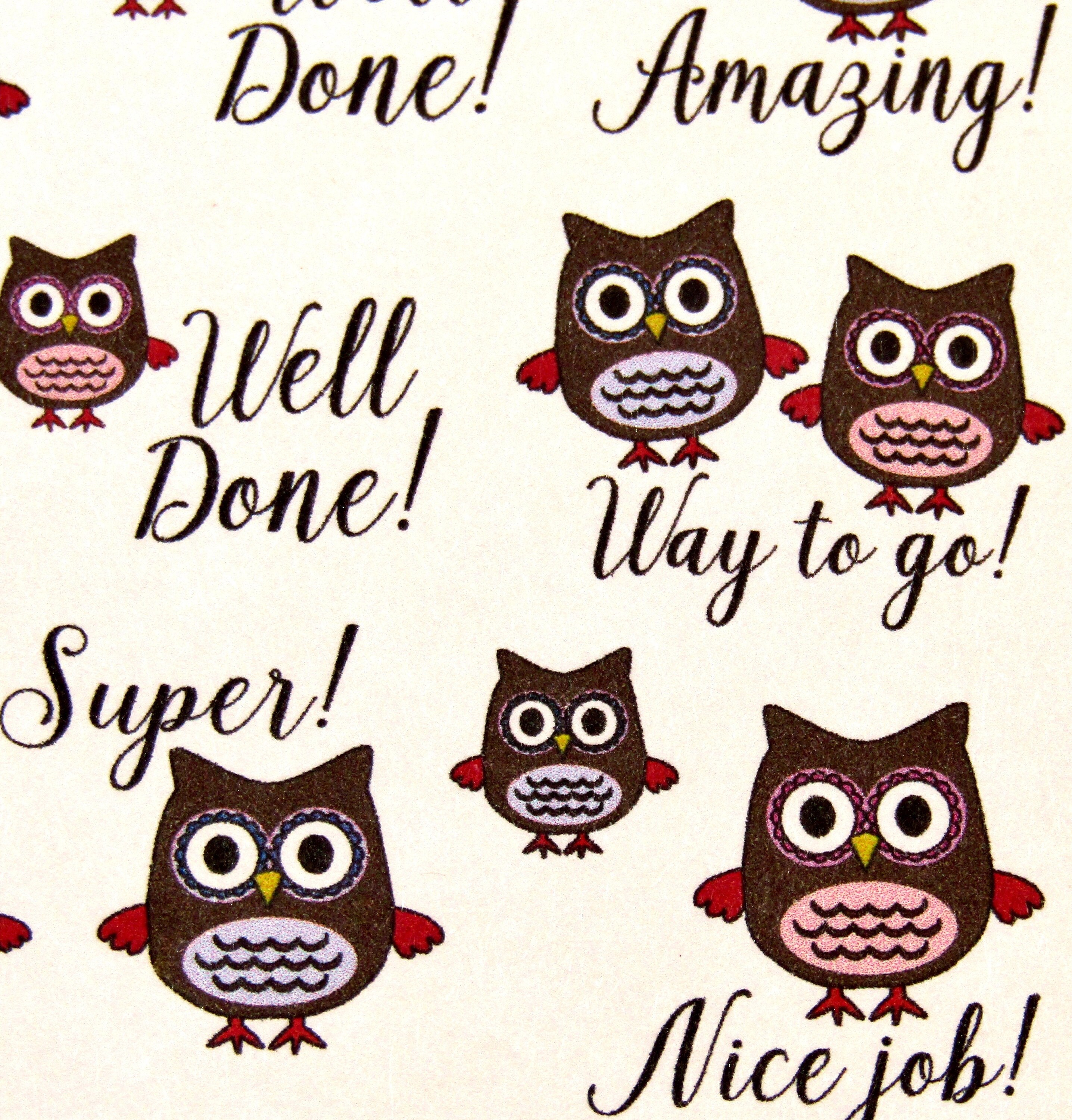 Teacher Reward Stickers Owl Stickers | Etsy