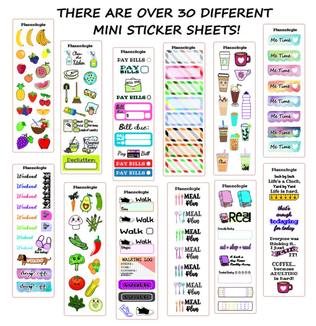 Mini MYSTERY Sticker Sampler | Planner Stickers | Sticker Samples ...