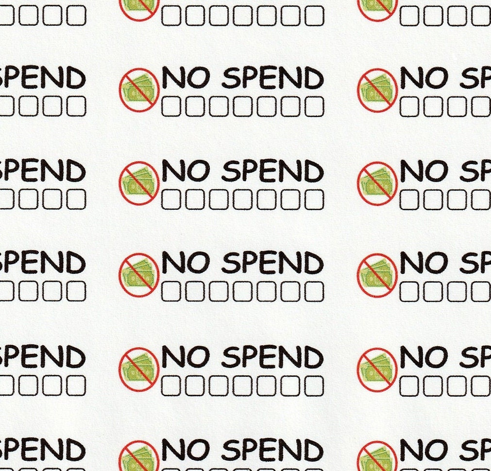 No Spend Planner Stickers Spending Tracker No Spend - Etsy