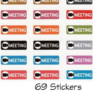 Zoom Meeting Planner Stickers - Zoom Call - Virtual Meeting - Staff ...