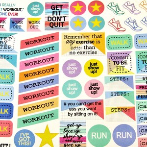 Fitness Exercise Weight Loss Motivational Stickers - Etsy